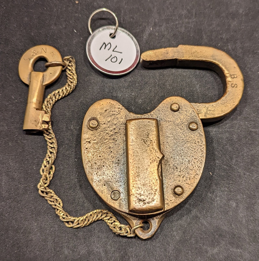 Brass Padlock With Working Key - Etsy