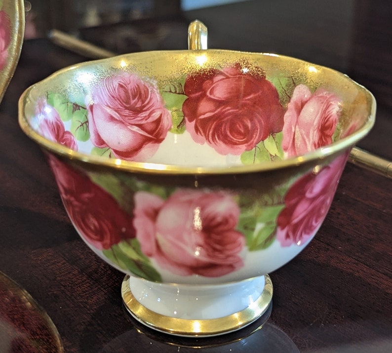 Vintage Royal Albert "old English Rose" 1669 Heavy Gold Gilt Tea Cup ...