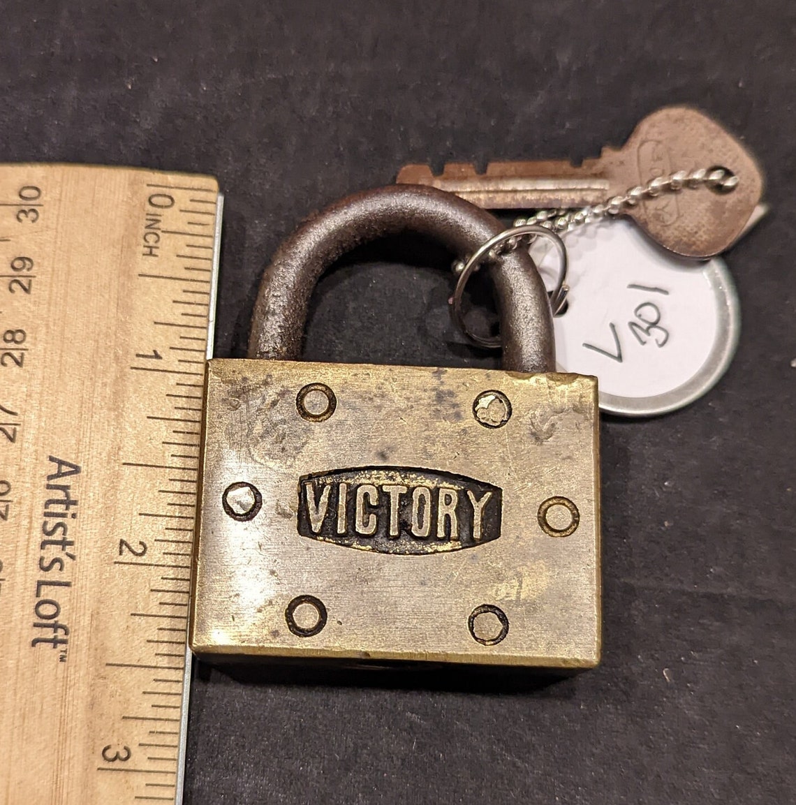 Victory Brass Padlock With Working Key - Etsy