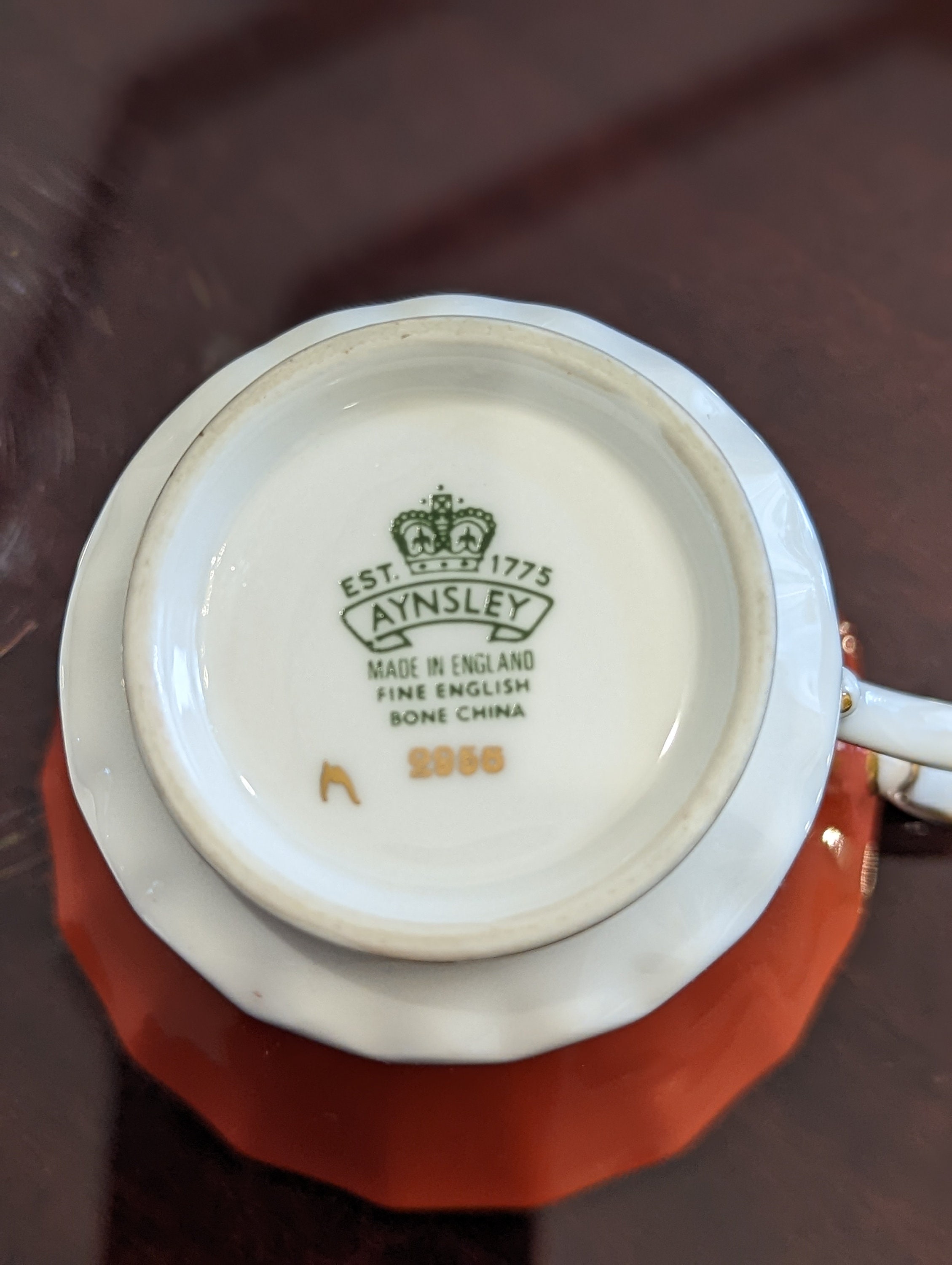 AYNSLEY Floral Bouquet Tea Cup & Saucer Bone China Gold Trim 2958 - Etsy