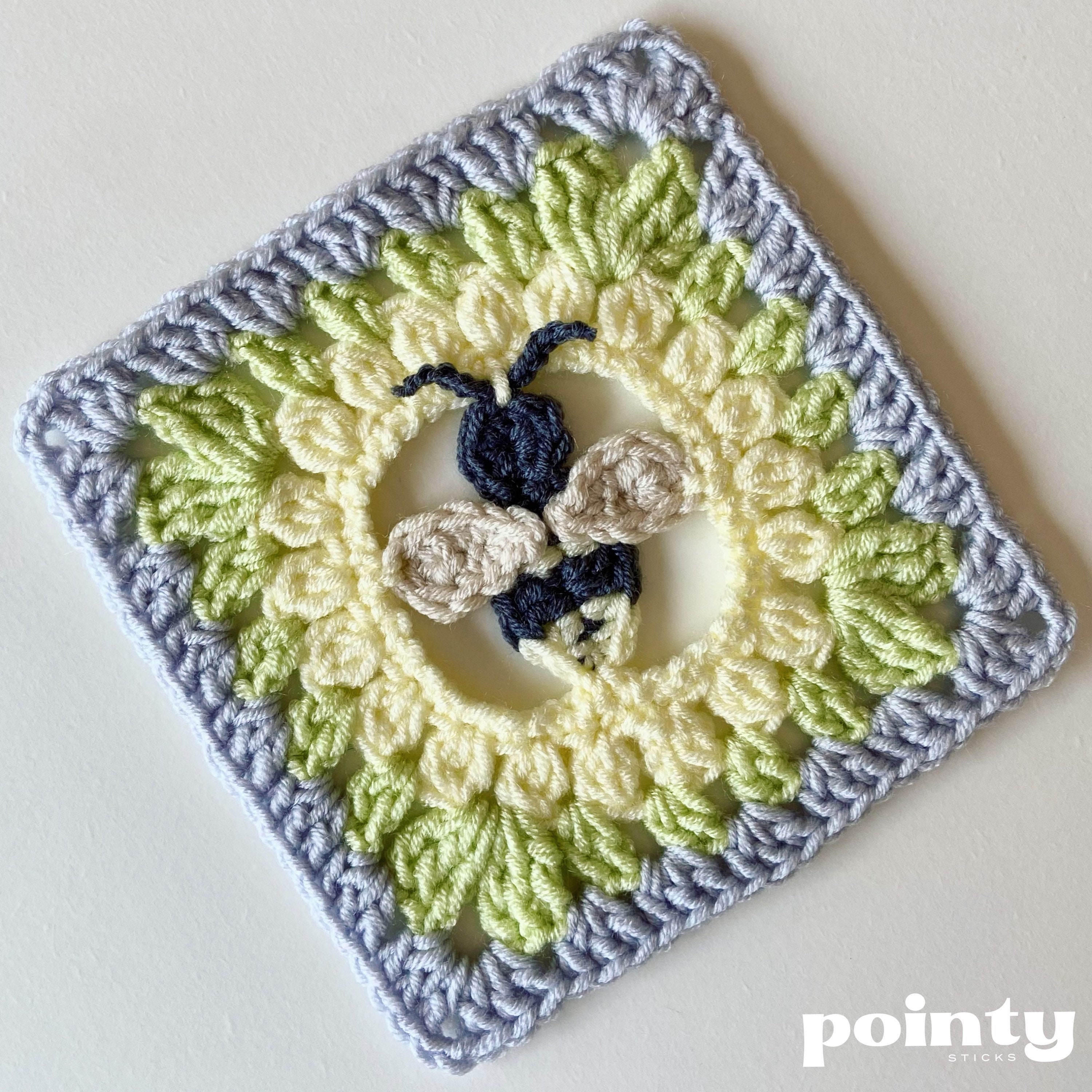 Granny's A Busy Bee Crochet Granny Square With Extra Photos and Details ...