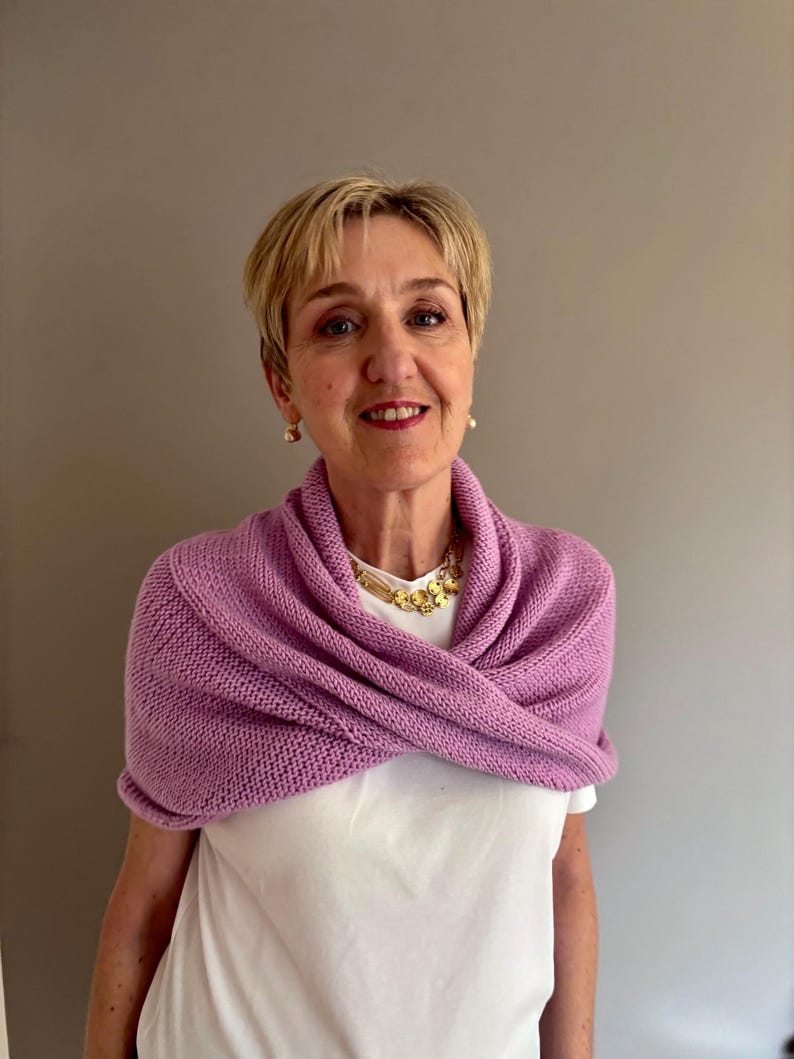 Allure Shoulder Wrap - PDF Knitting Pattern FR/EN - Etsy New Zealand