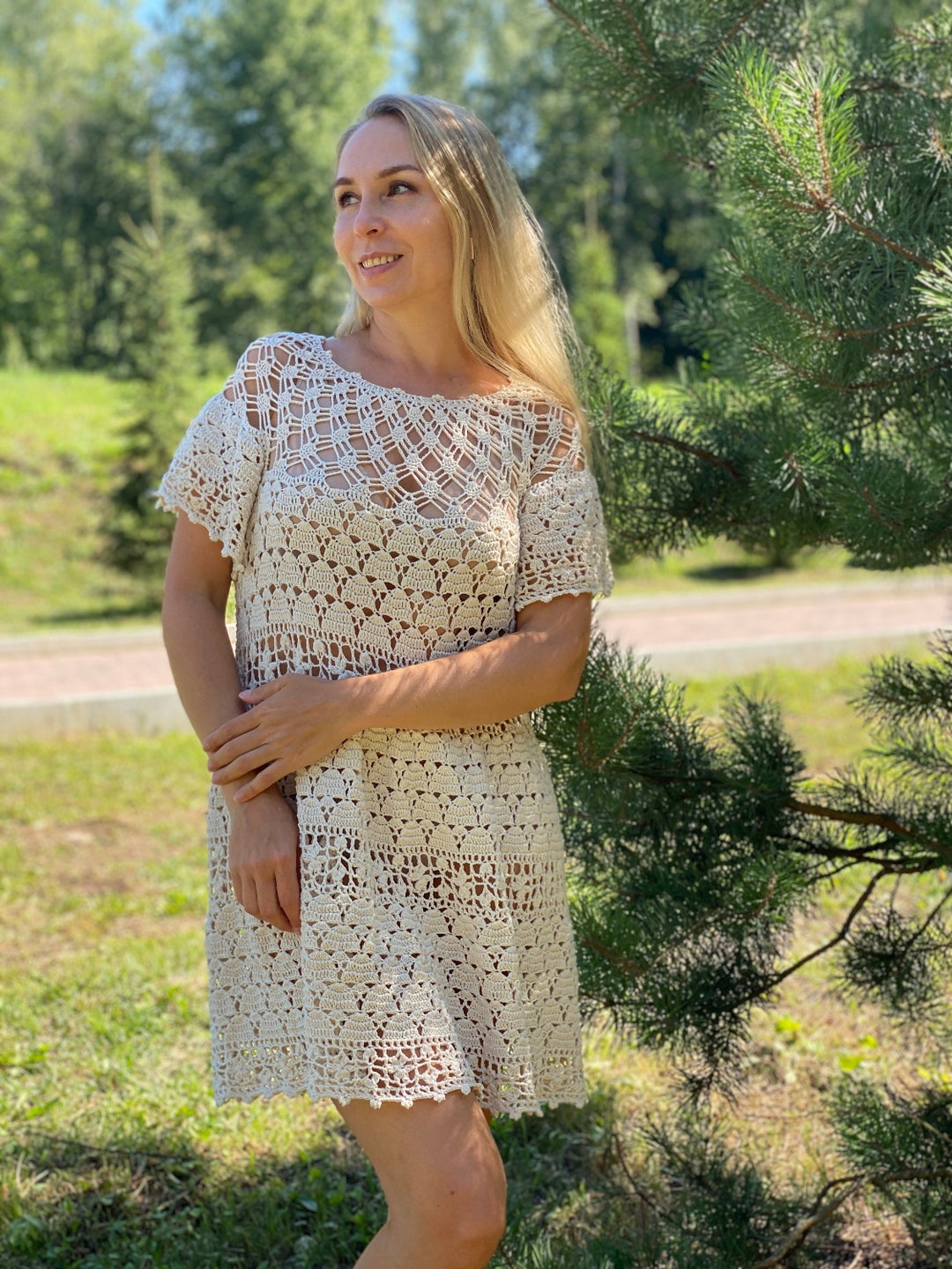 Crochet Dress "annabelle" Pattern, Crochet Lace Pattern, Pregnancy, for ...