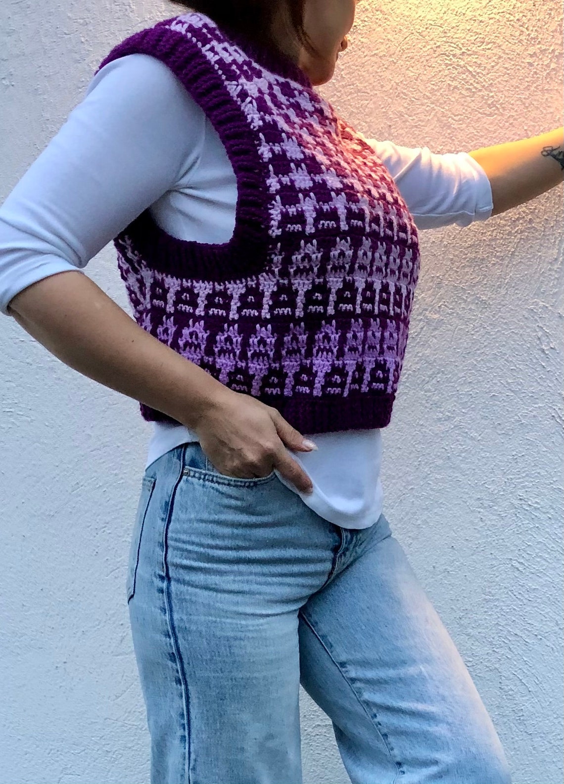 COMBO #3 - 3 Colorful Mosaic Crochet Designs: Sweaters Ingrid and ...