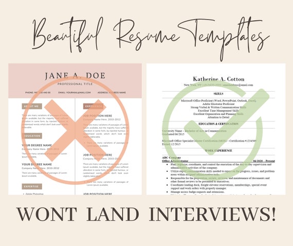 Pre-written Teacher Resume Template Professional Modern CV | Etsy