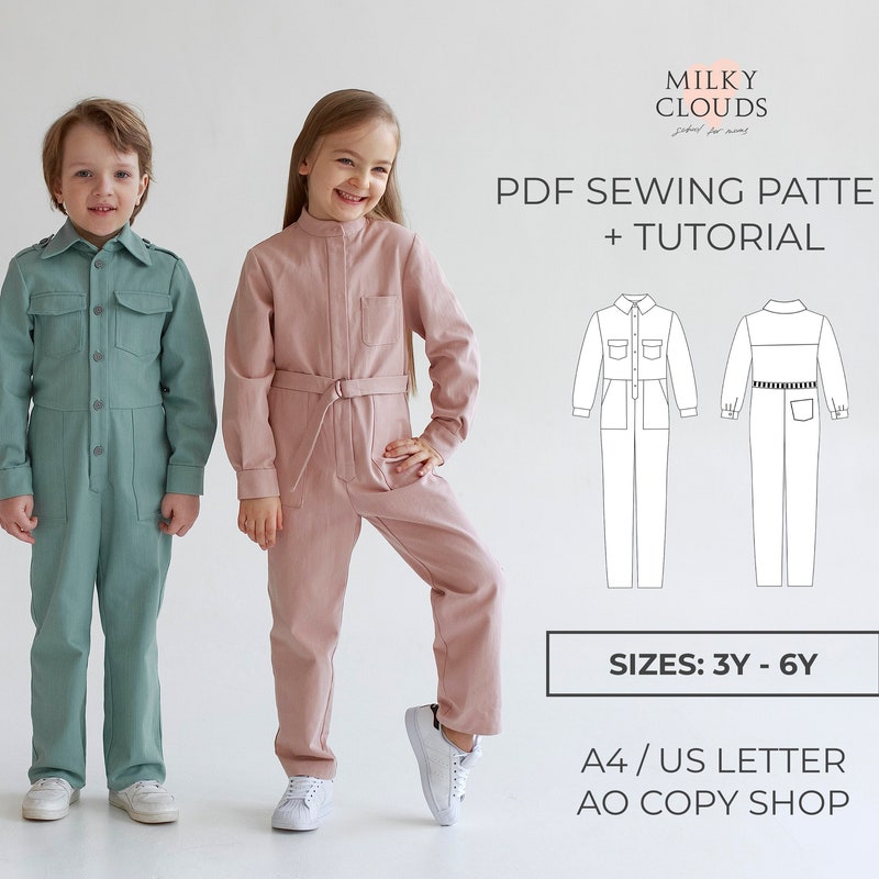 Kid Jumpsuit Pattern - Etsy