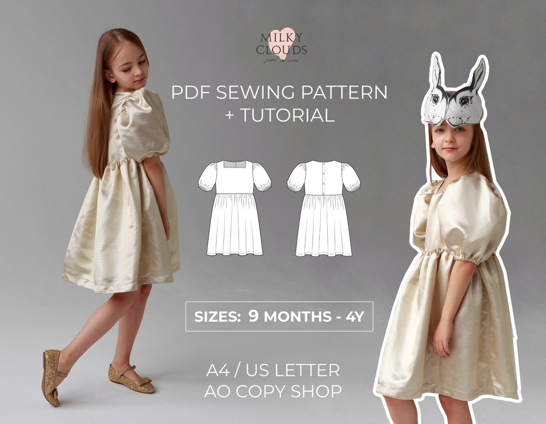 Dress Linda PDF Sewing Pattern (sizes for 12 Months to 4 Years) / Girls ...