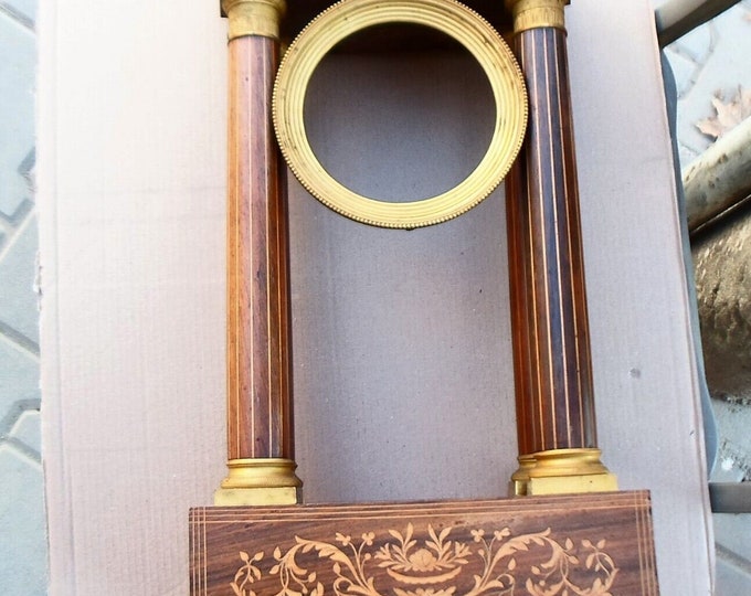 RARE ANTIQUE Wooden Case for French Charles 10 Portico Column Clock ...