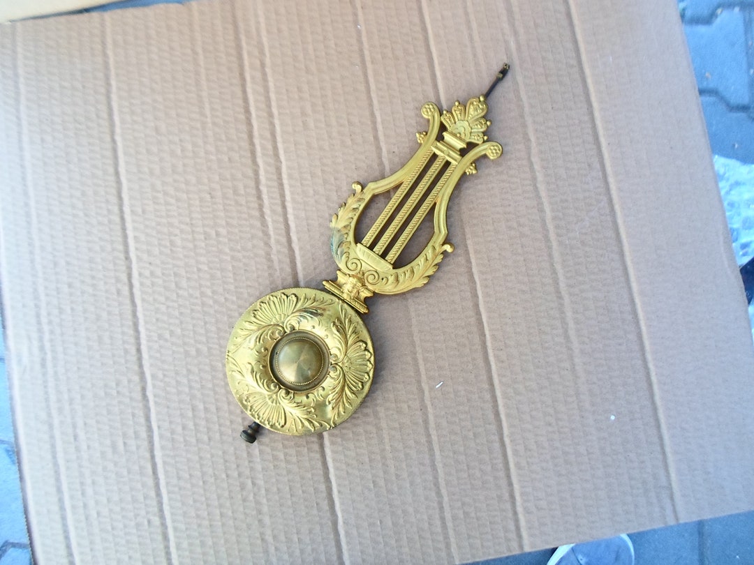 Rare Antique Lyre Type Gilded RA Pendulum for Wall Clock-19c. - Etsy