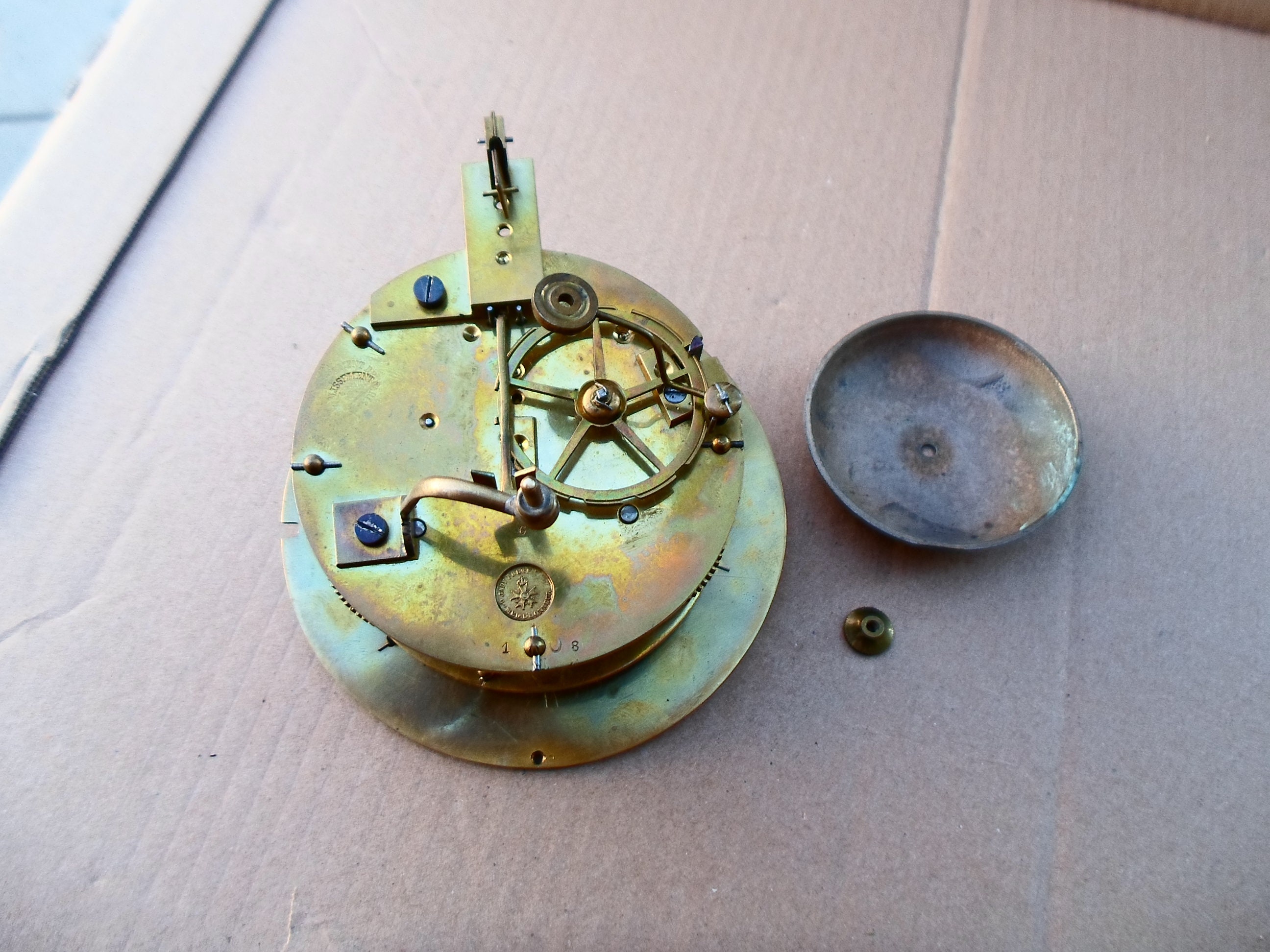 Antique Movement Japy Freres for French Napoleon 3 Portico Wooden ...