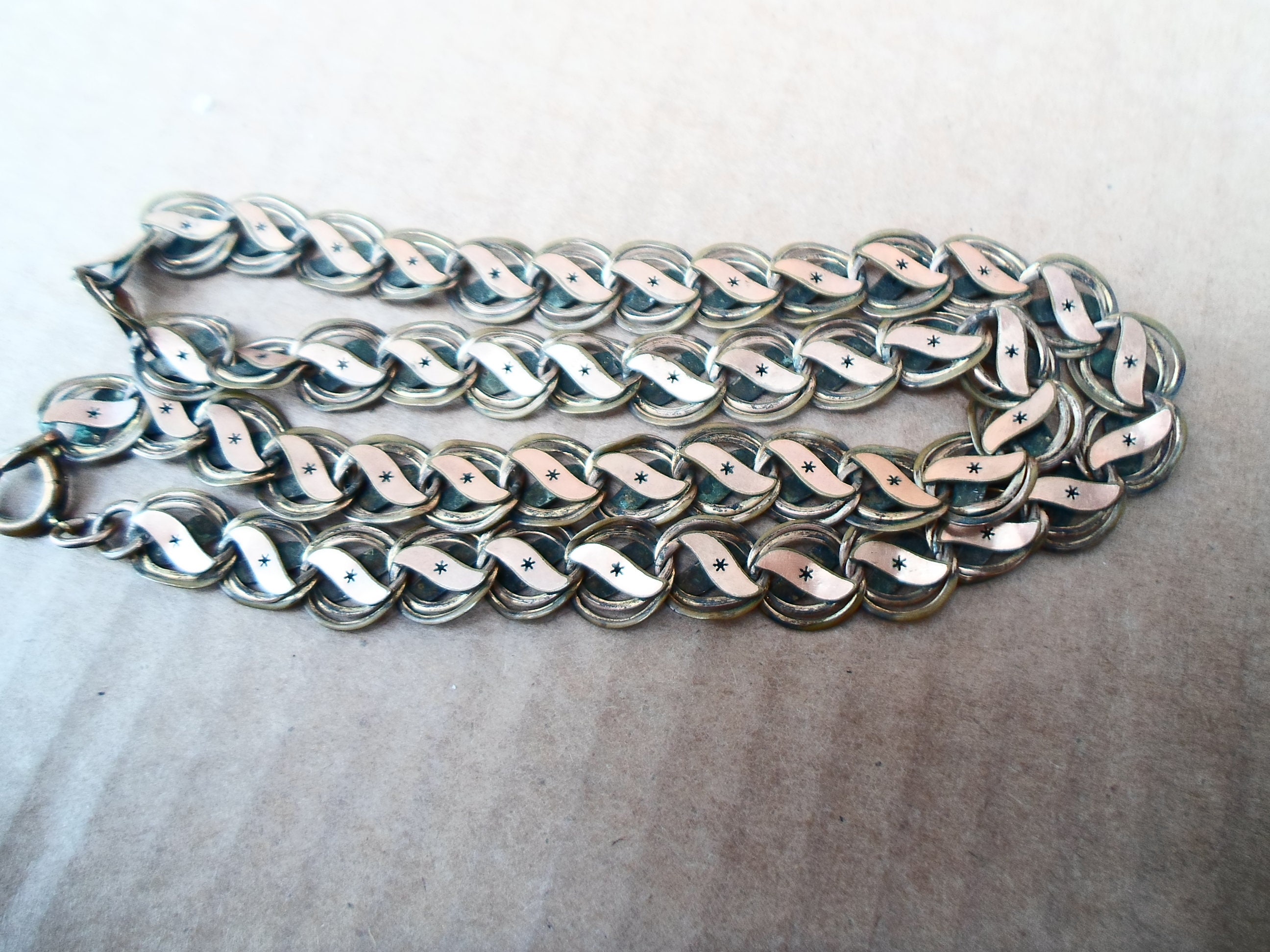 Antique Victorian 19c. Gold Filled Book Chain Necklace 54cm Long - Etsy