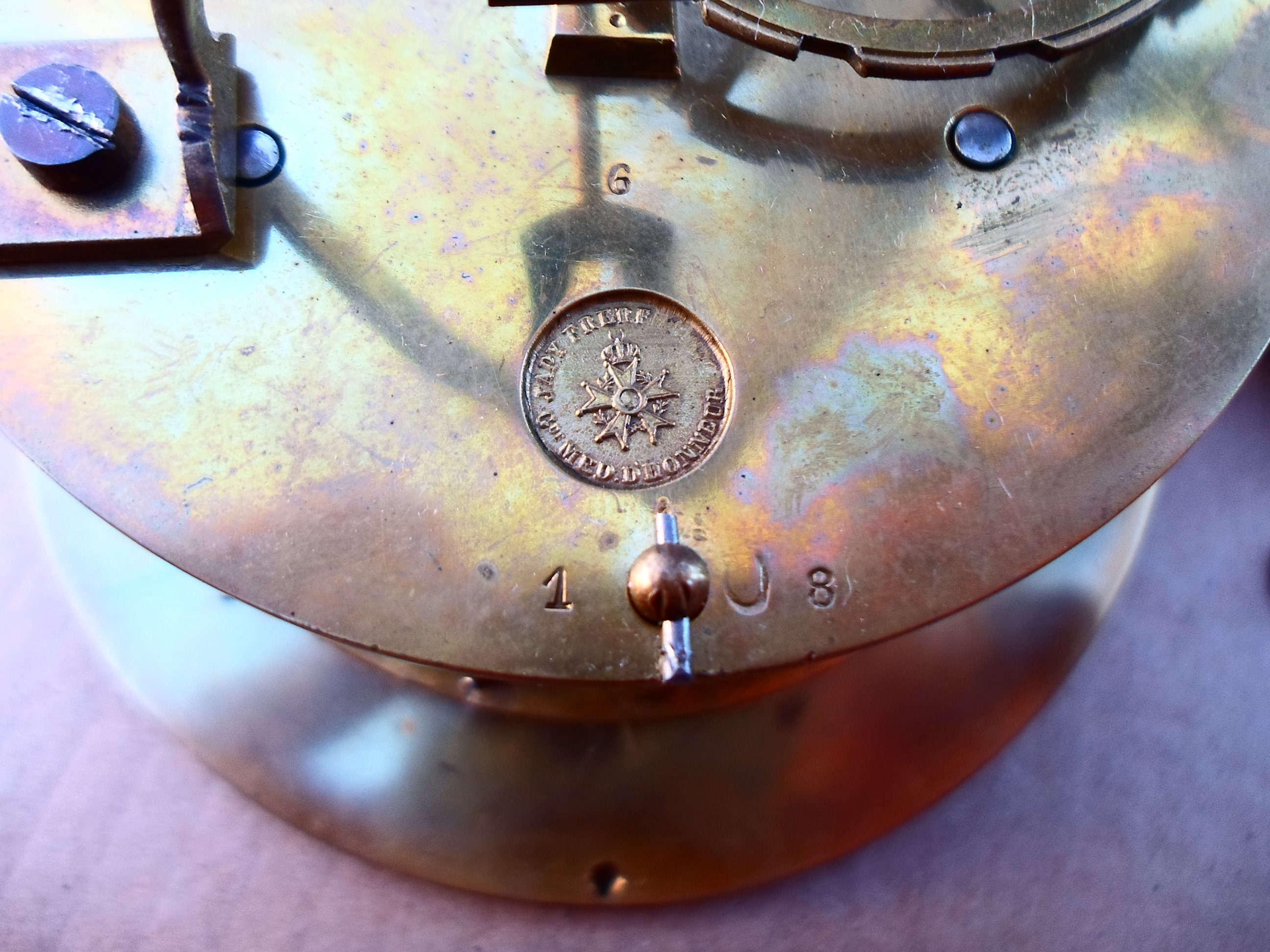 Antique Movement Japy Freres for French Napoleon 3 Portico Wooden ...