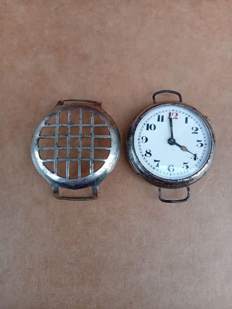 Rare Swiss WW1 Trench Wrist Watch W/shrapnel Guard 40 Mm-to Restore - Etsy