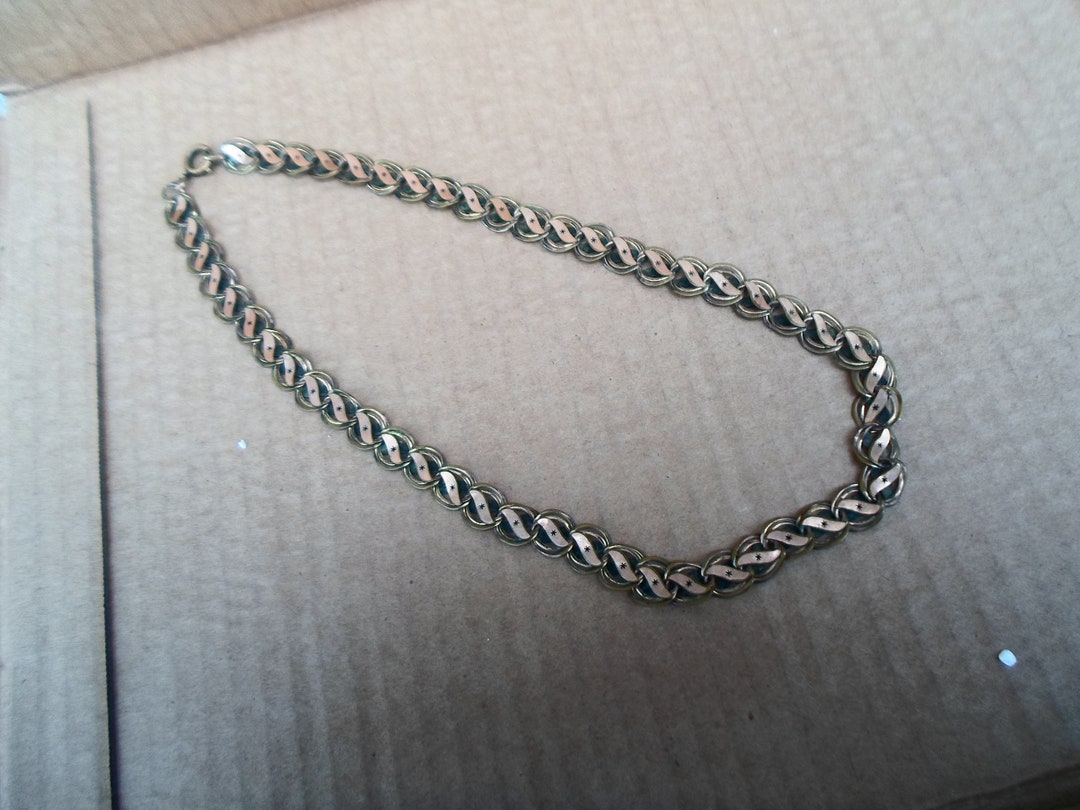 Antique Victorian 19c. Gold Filled Book Chain Necklace 54cm Long - Etsy