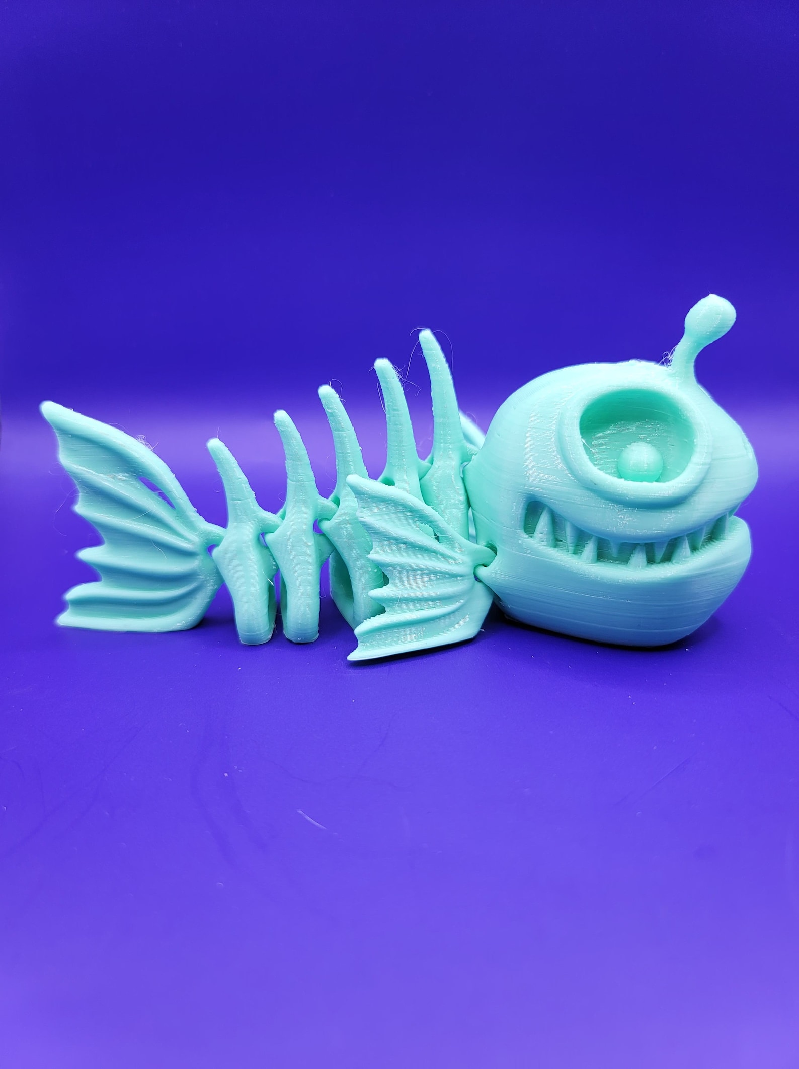 3D Printed Flexible Angler Fish Skeleton | Etsy