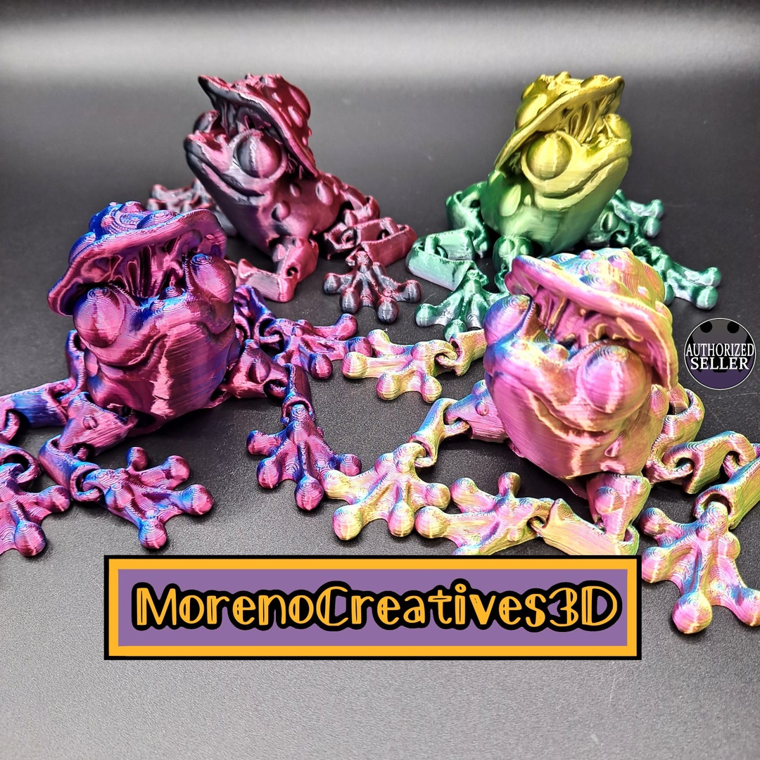 Flexi Mushroom Frogs 3D Print - Etsy