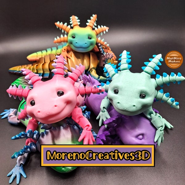 Axolotl Print 3d - Etsy