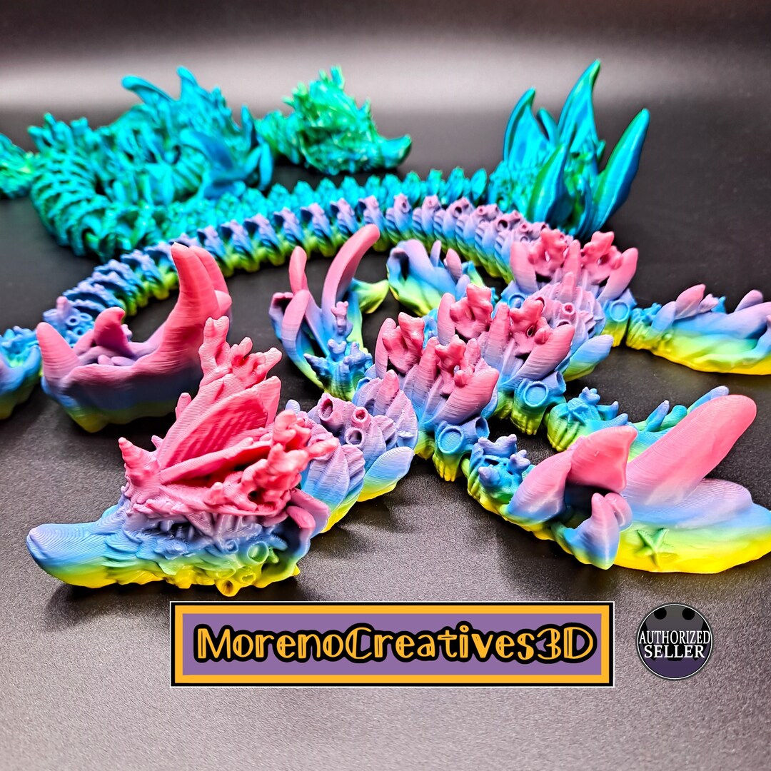 Flexi Coral Reef Dragon 3D Print - Etsy