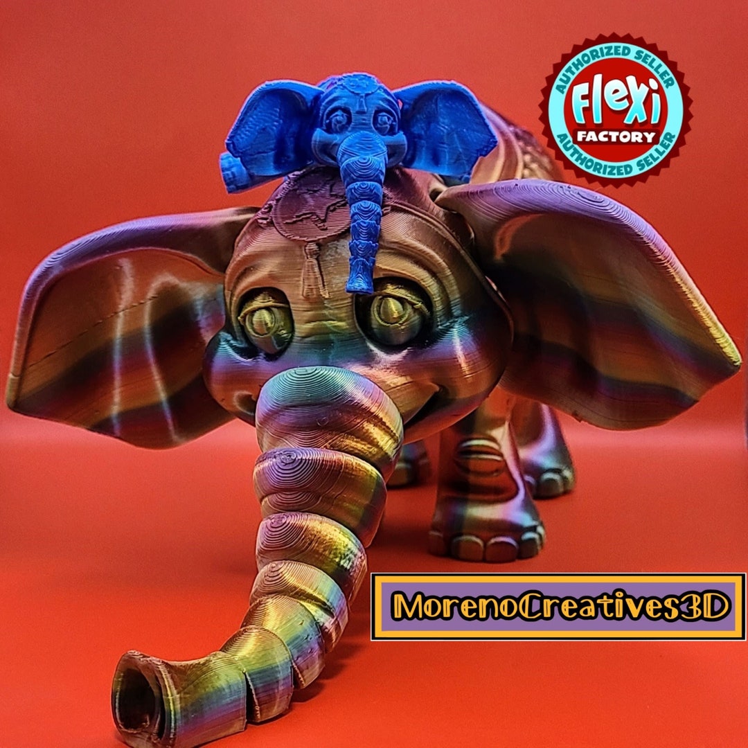 Flexi 3D Printed Balancing Elephant - Etsy