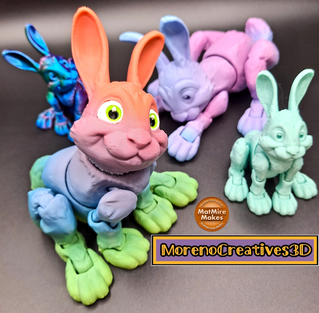 Flexi 3D Printed Bunnies - Etsy