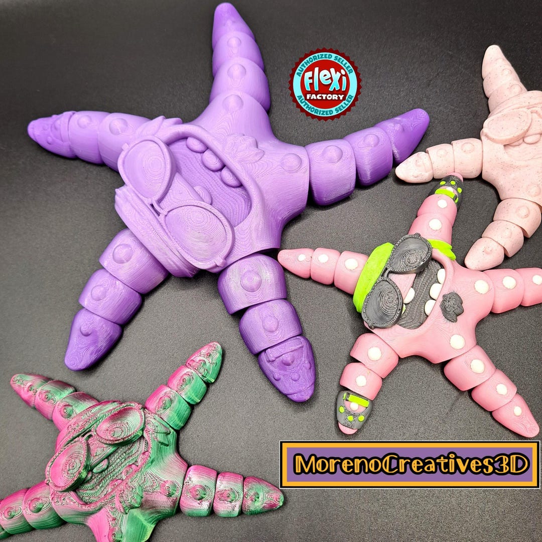 3D Printed Flexi Biker Starfish - Etsy