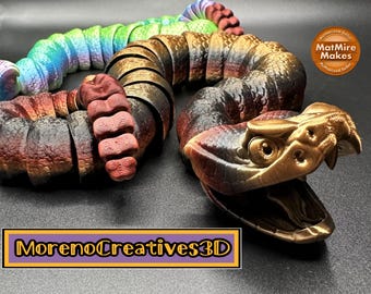 Rattle Snake Retracting Fangs - 3D Printed Articulated Rattle Tail ...