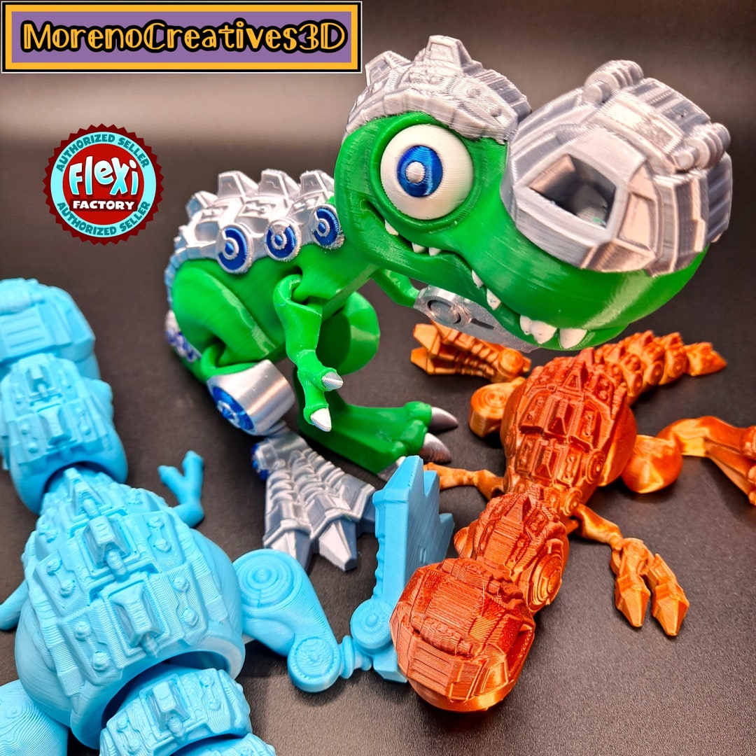 Flexi Cyber T-rex 3D Print - Etsy
