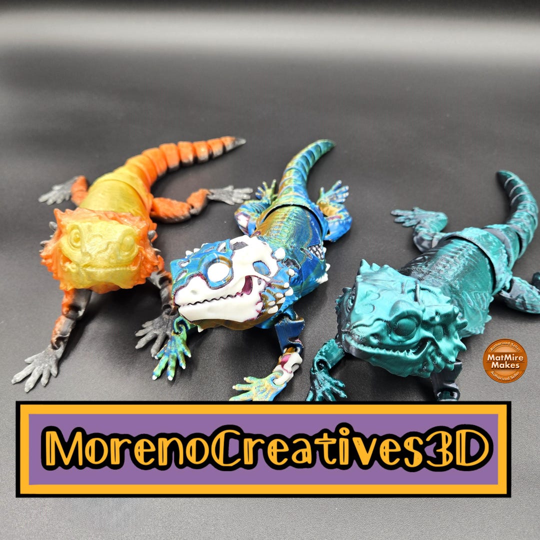 Zombie Bearded Dragon Flexi 3D Printed - Etsy