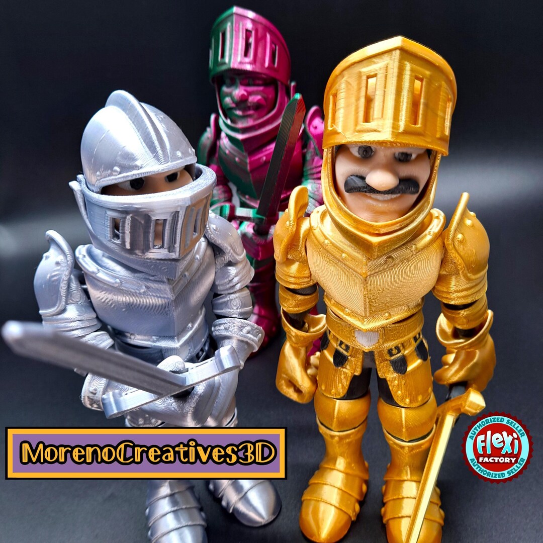Flexi 3D Printed Knight - Etsy