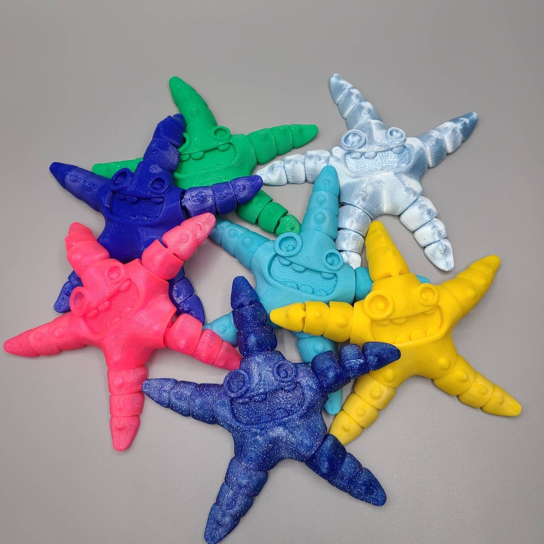 3D Printed Flexi Starfish - Etsy