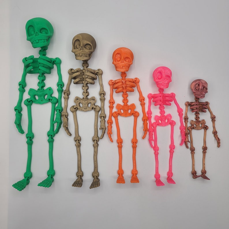 Spooky 3D Printed Flexi Skeletons - Etsy
