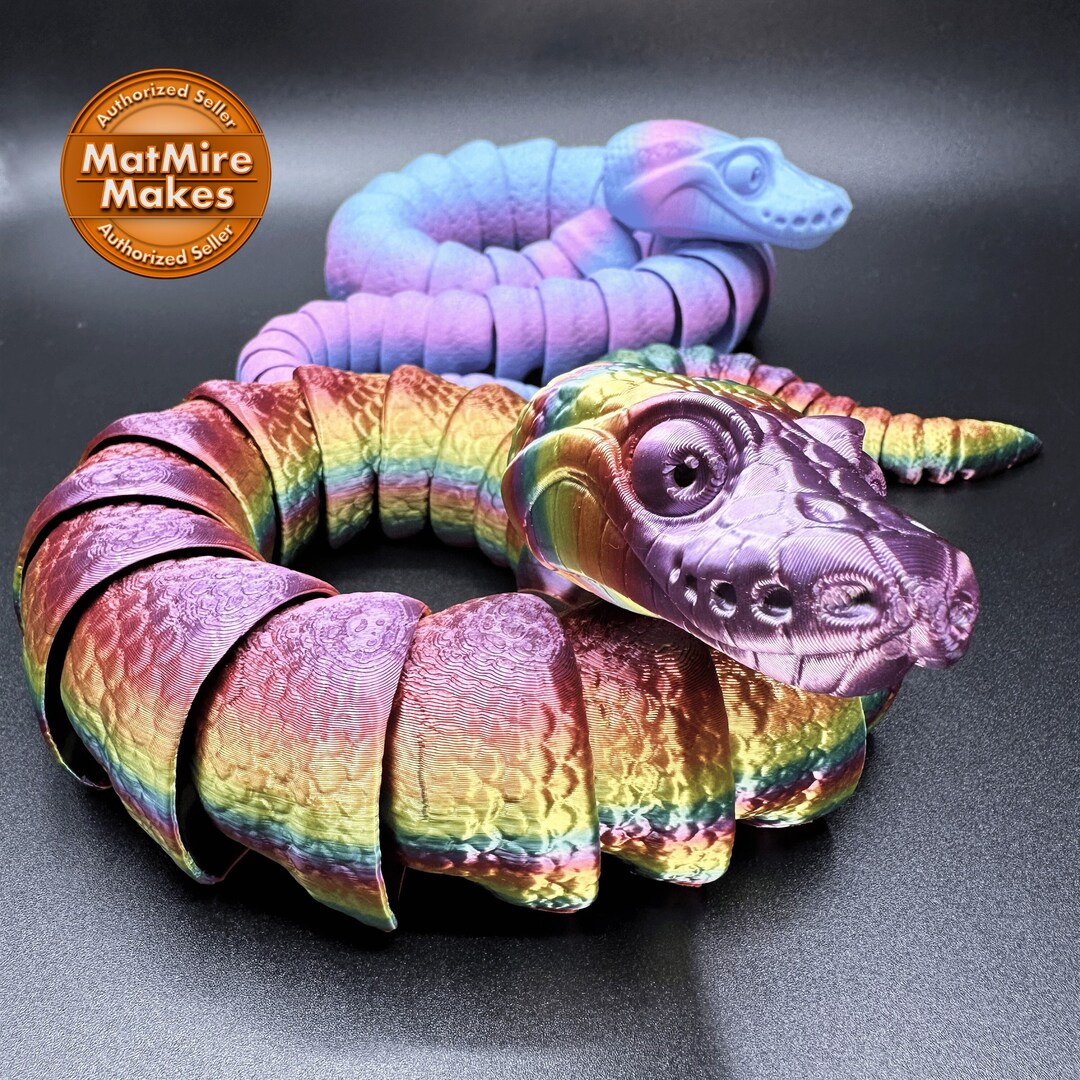 3D Printed Flexi Ball Python Snake - Etsy