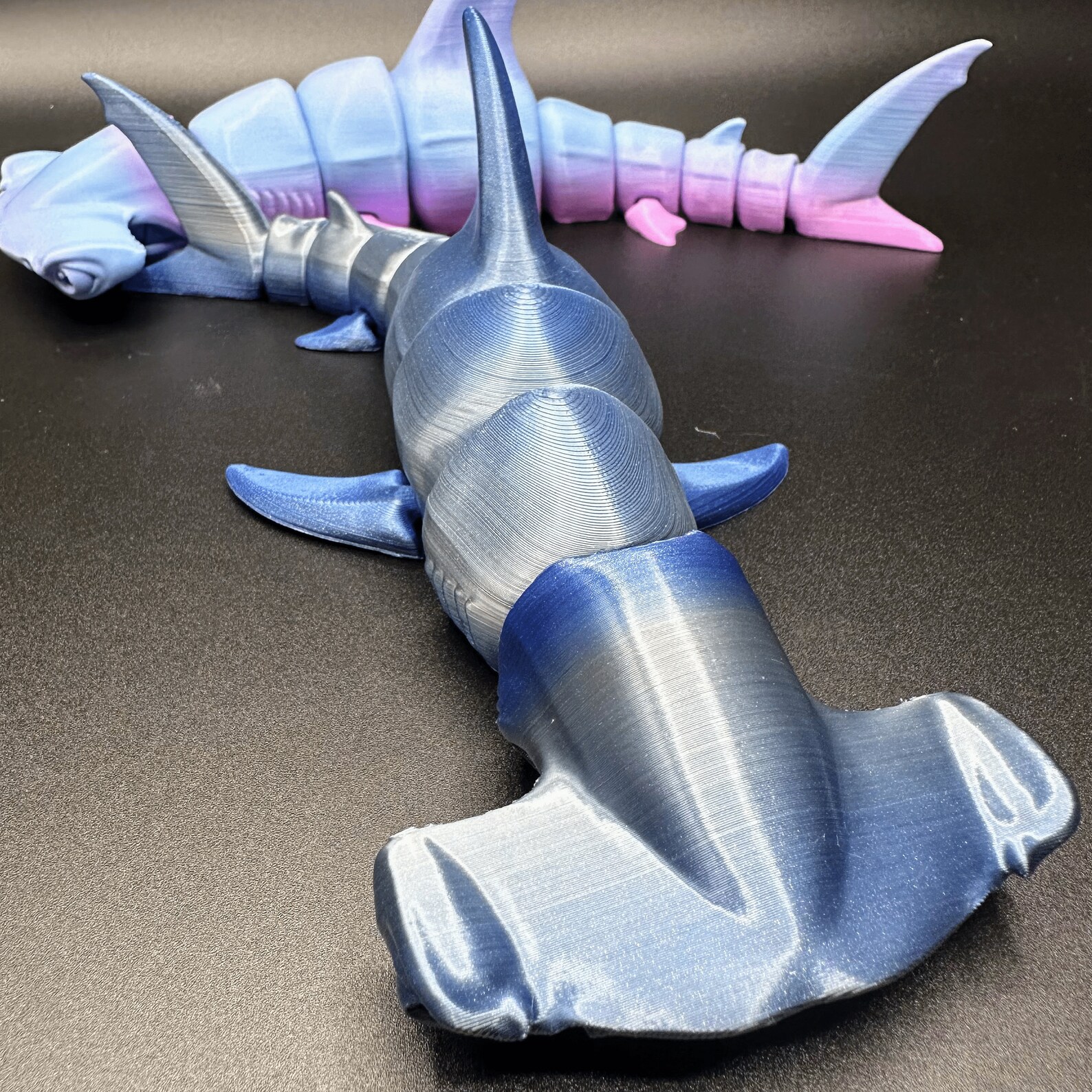 3D Printed Flexi Hammer Head Shark - Etsy