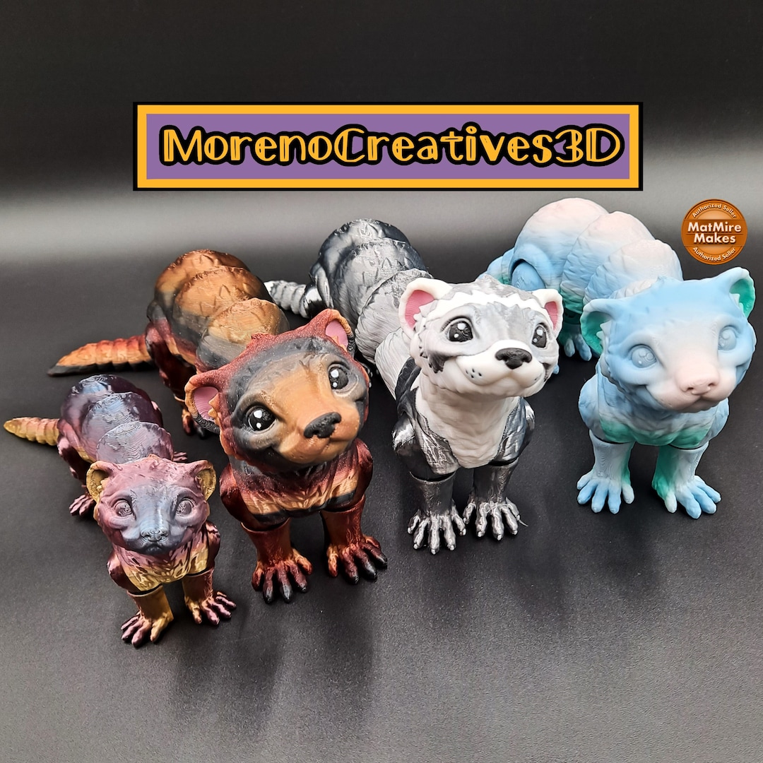 3D Printed Flexi Ferret - Etsy