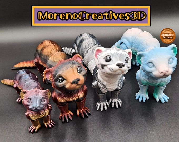 3D Printed Flexi Ferret - Etsy