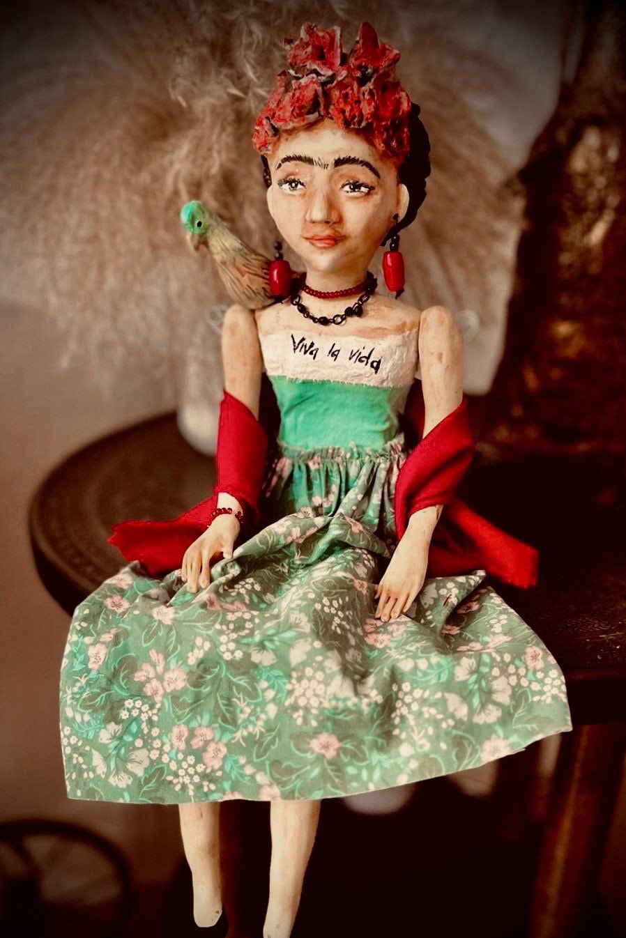 Frida Kahlo Artwork, Frida Art , Art Work Artdoll Frida, Collected Artdoll, OOAK Art Doll Frida ...