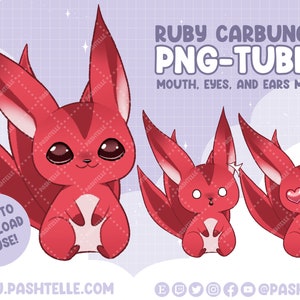 Ruby Carbuncle Pngtuber Model (3 Emotions) Ready for Streaming on ...