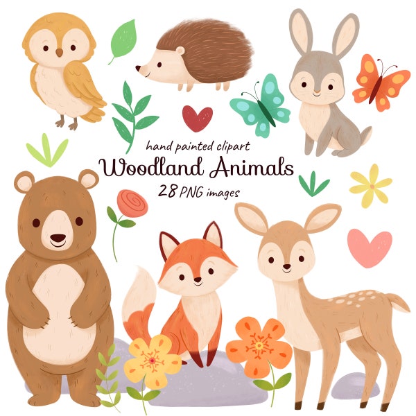 Woodland Clip Art - Etsy