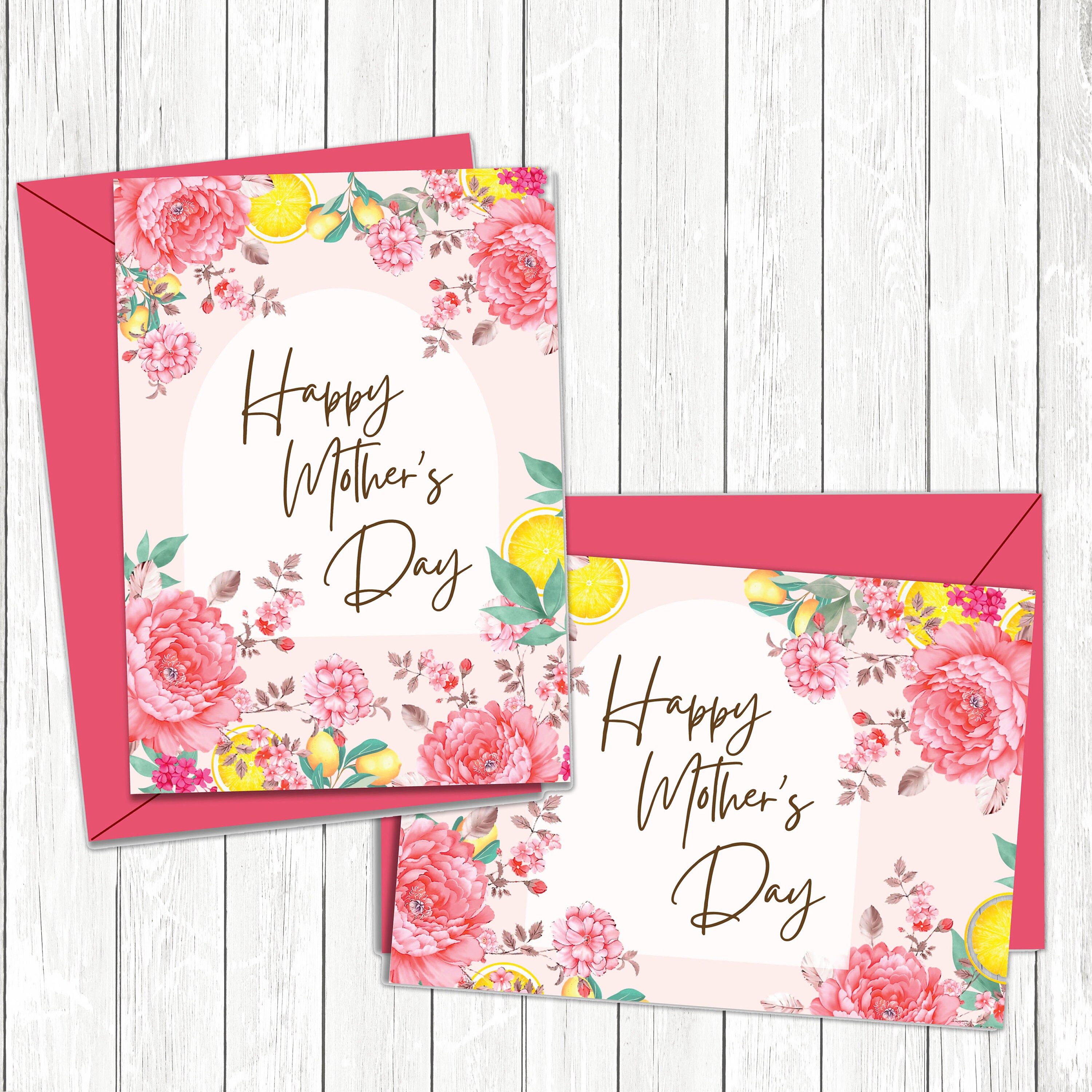 Digital Mothers Day Card Printable, Happy Mother's Day Card, Printable ...