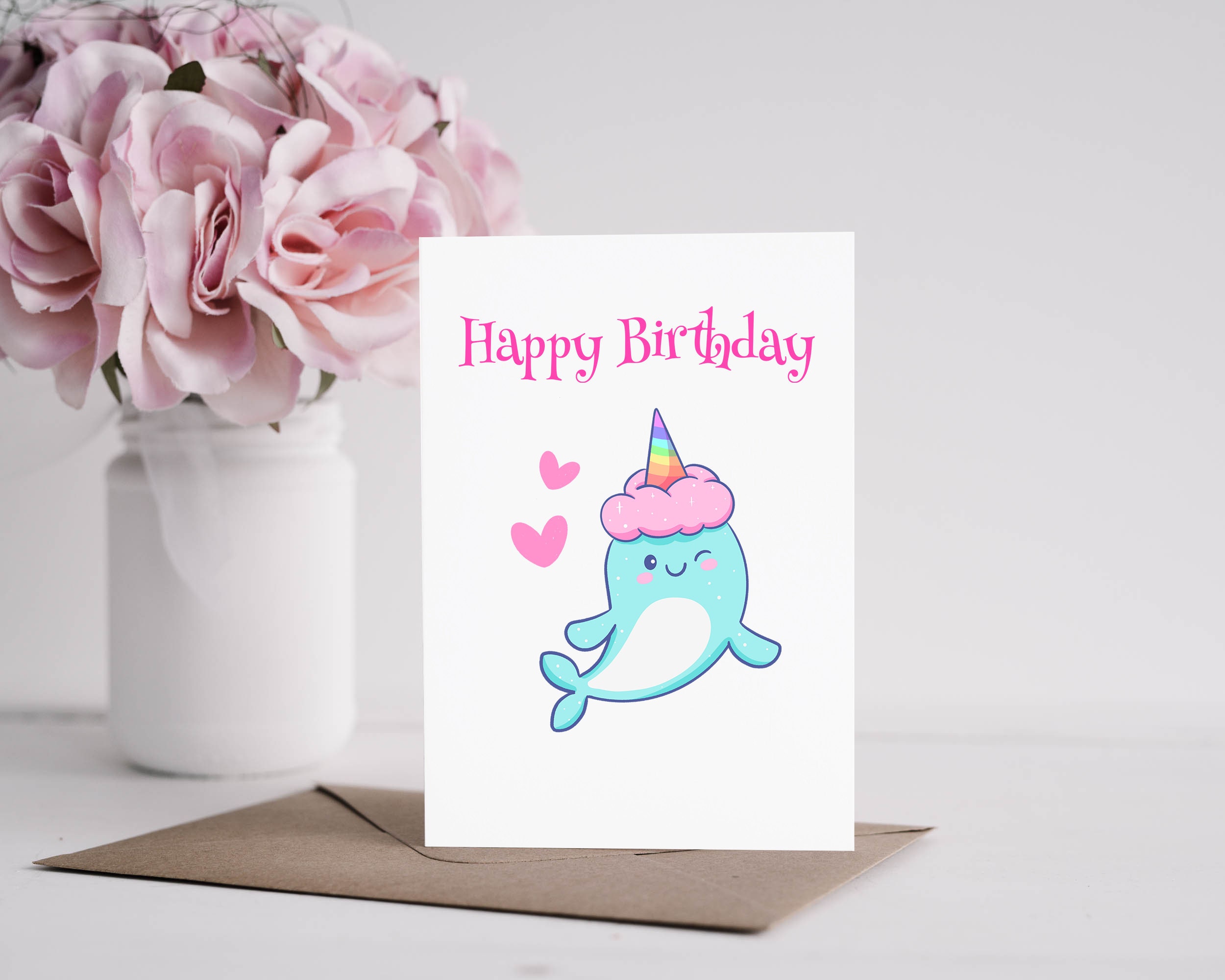 Unicorn Narwhal Clipart, Birthday Girl Clipart, Girl Birthday ...