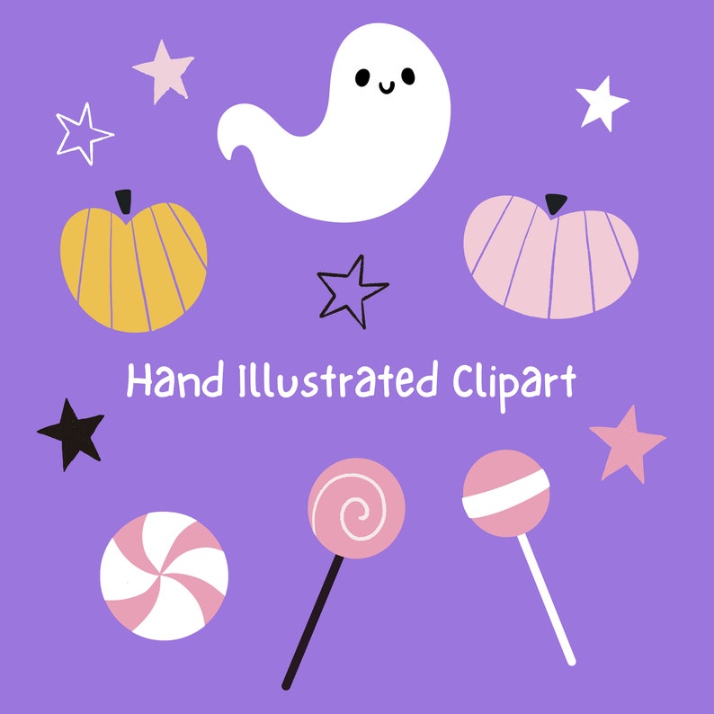 Cute Halloween Clipart Bundle, Halloween SVG Bundle, Kids Halloween ...