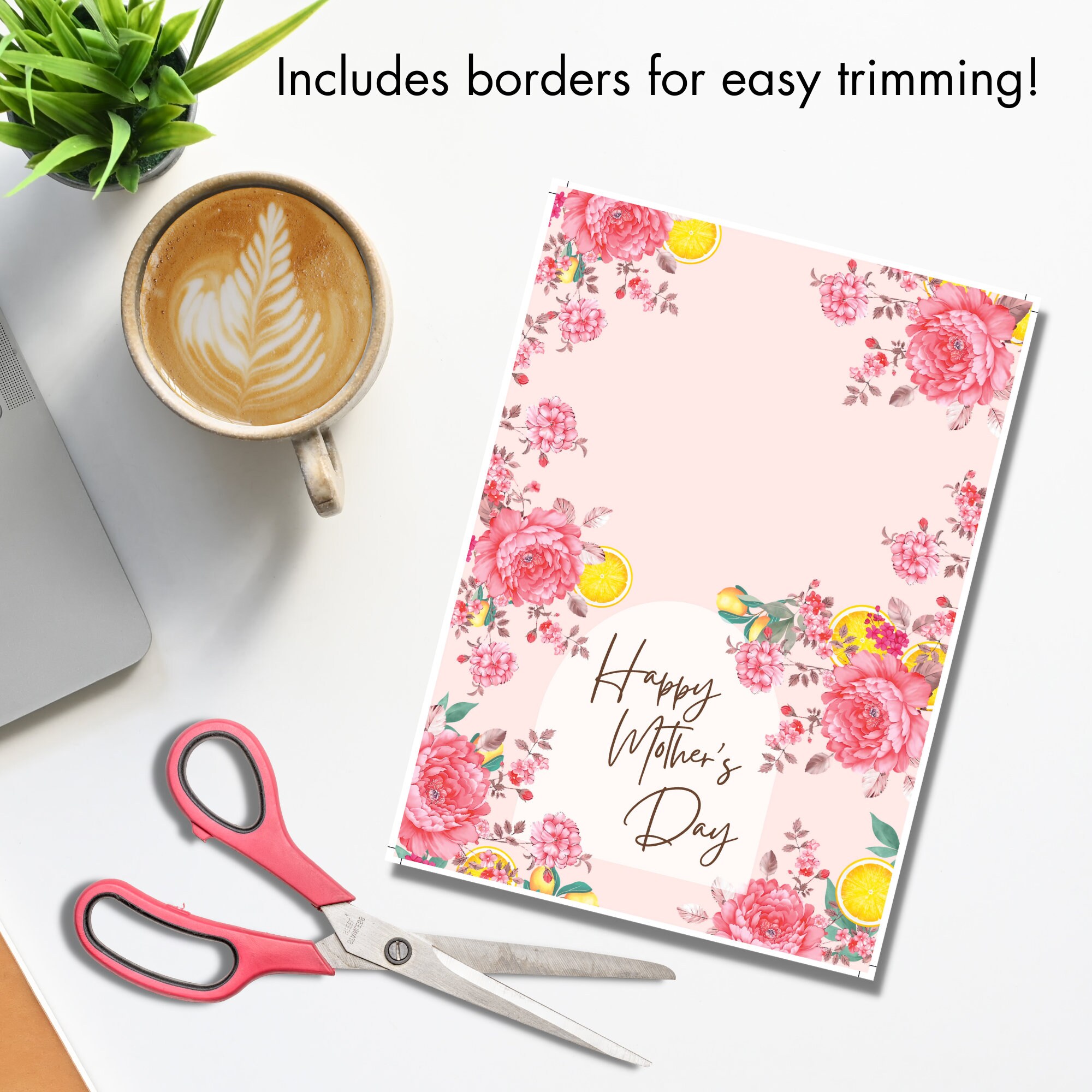 Digital Mothers Day Card Printable, Happy Mother's Day Card, Printable ...