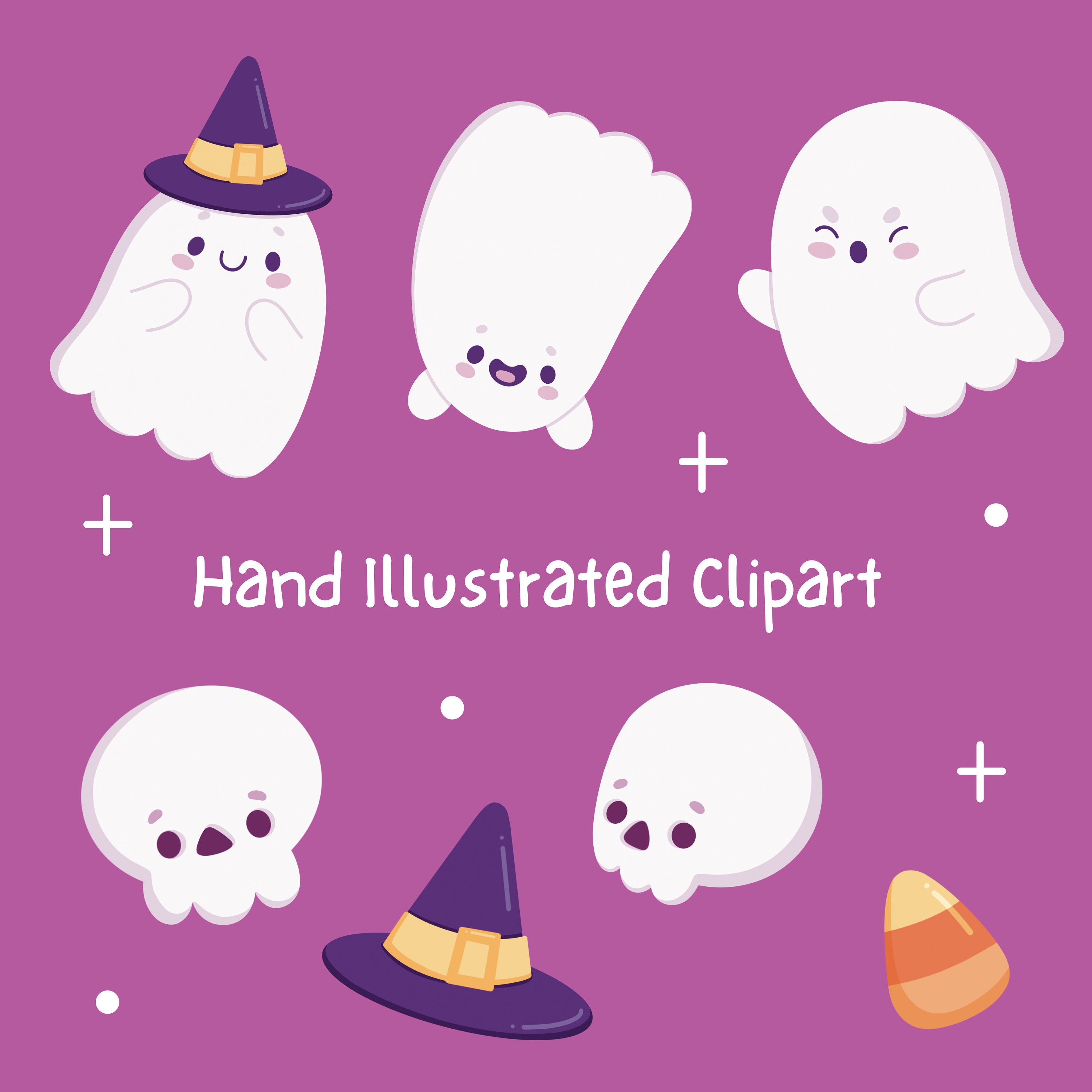 Ghosts SVG Bundle, Halloween SVG, Halloween Clipart, Cute Ghost Bundle ...