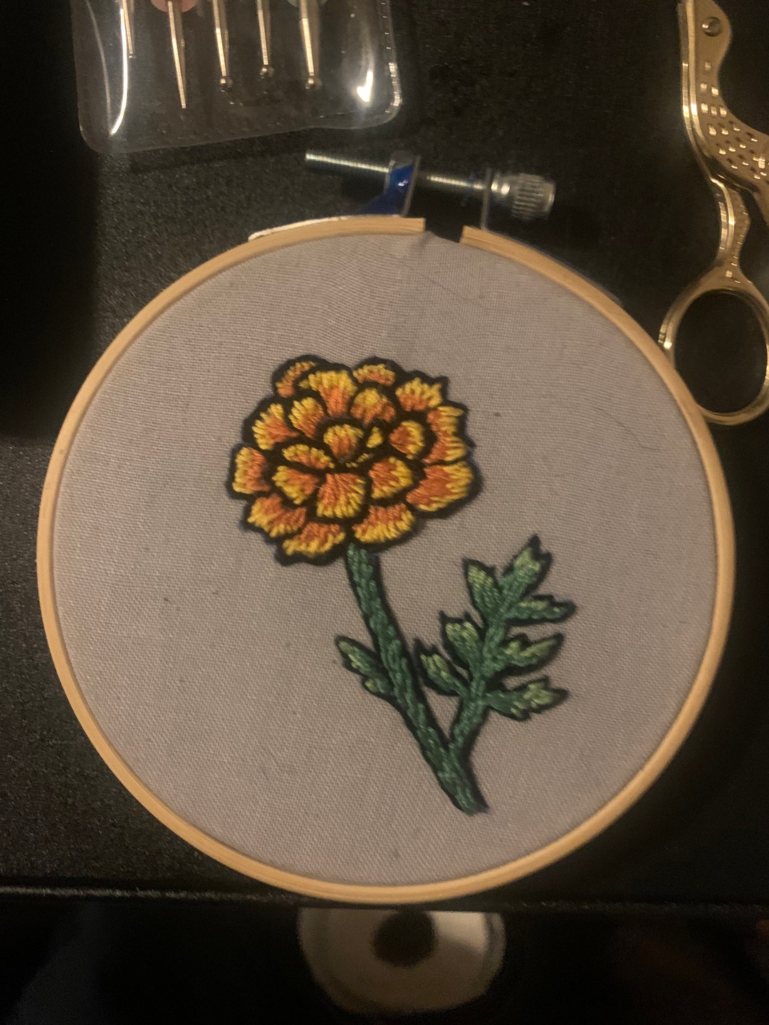 Marigold Embroidery Pattern Digital Download - Etsy
