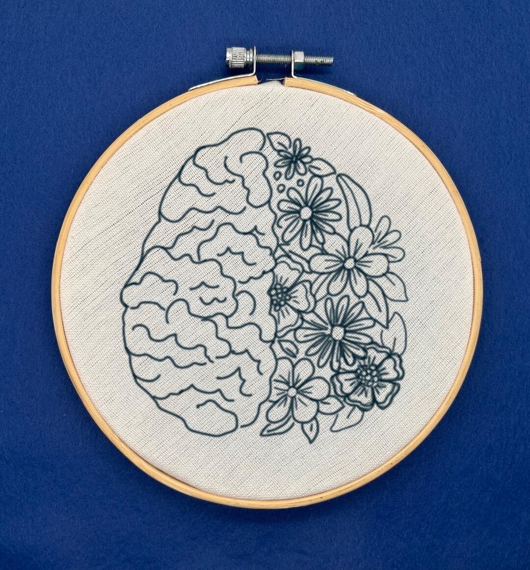 Blossoming Brain Embroidery Template - Etsy