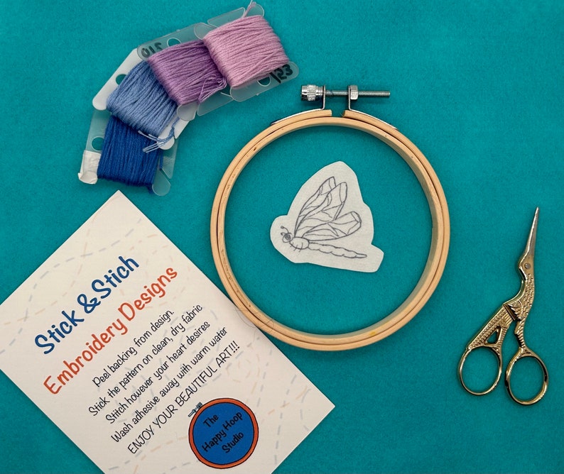 Dragonflies Stick and Stitch Embroidery Designs - Etsy