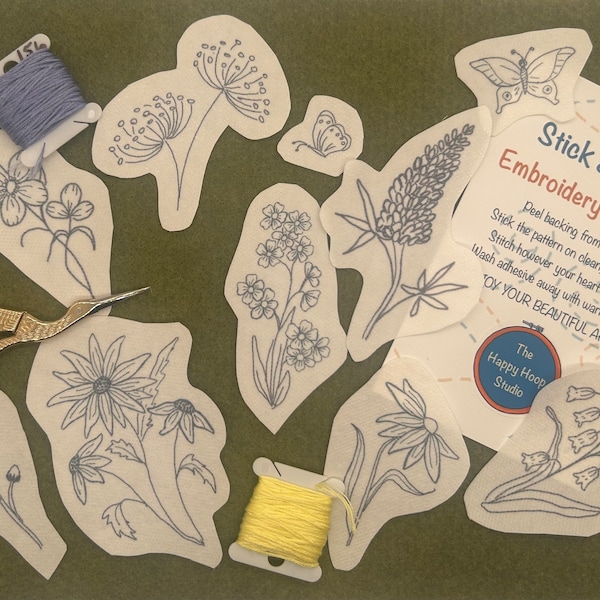 Wild Flower Stick and Stitch - Etsy