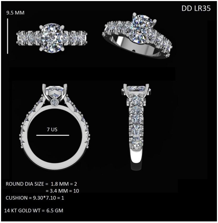 Custom Jewelry CAD Design Preview - Etsy