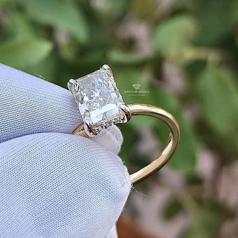 Custom Order for Tim | Semi Mount for 2.87ct Radiant in 10k White Gold ...