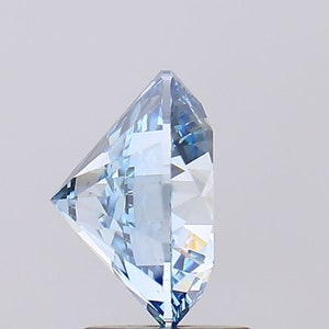 2.70ct. Fancy Blue Colored Round Cut Non-certified Lab Grown Diamond ...